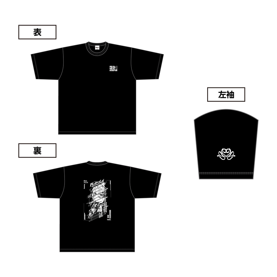 あおぎり高校 萌実 1st ONE-MAN LIVE 「real heat sensation」グッズ ビッグTシャツ – viviON BLUE